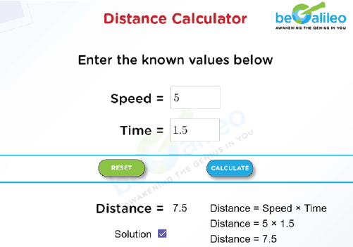 Calculate Distance with Speed & Time - Online Distance Calculator