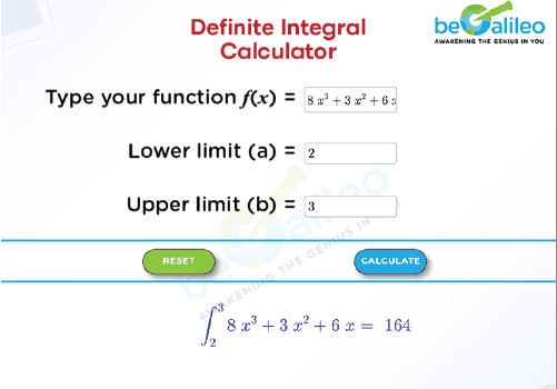 Definite Integral Calculator with Steps - Math Calculator | beGalileo